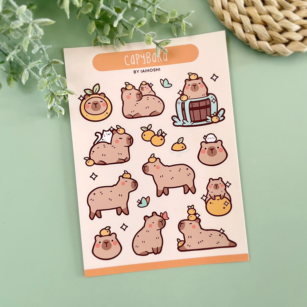 Capybara Sticker Sheet – IAIHOSHI